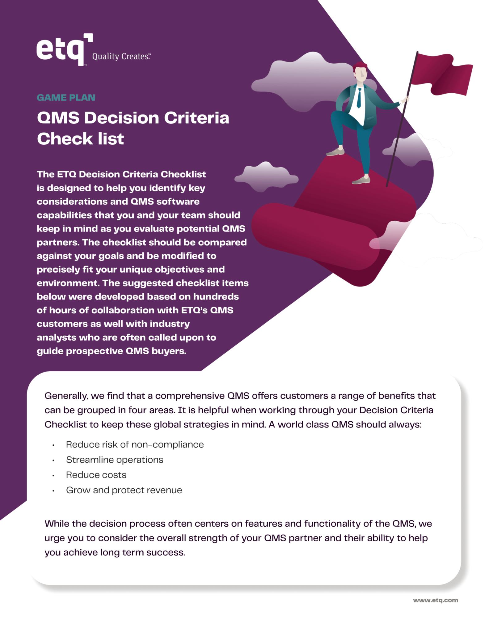 QMS Decision Criteria Check list – Content Lead