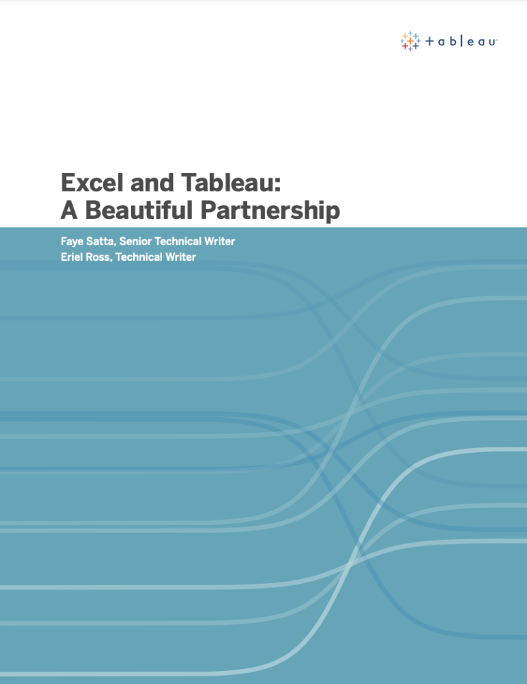 Excel and Tableau: A Beautiful Partnership – Content Lead