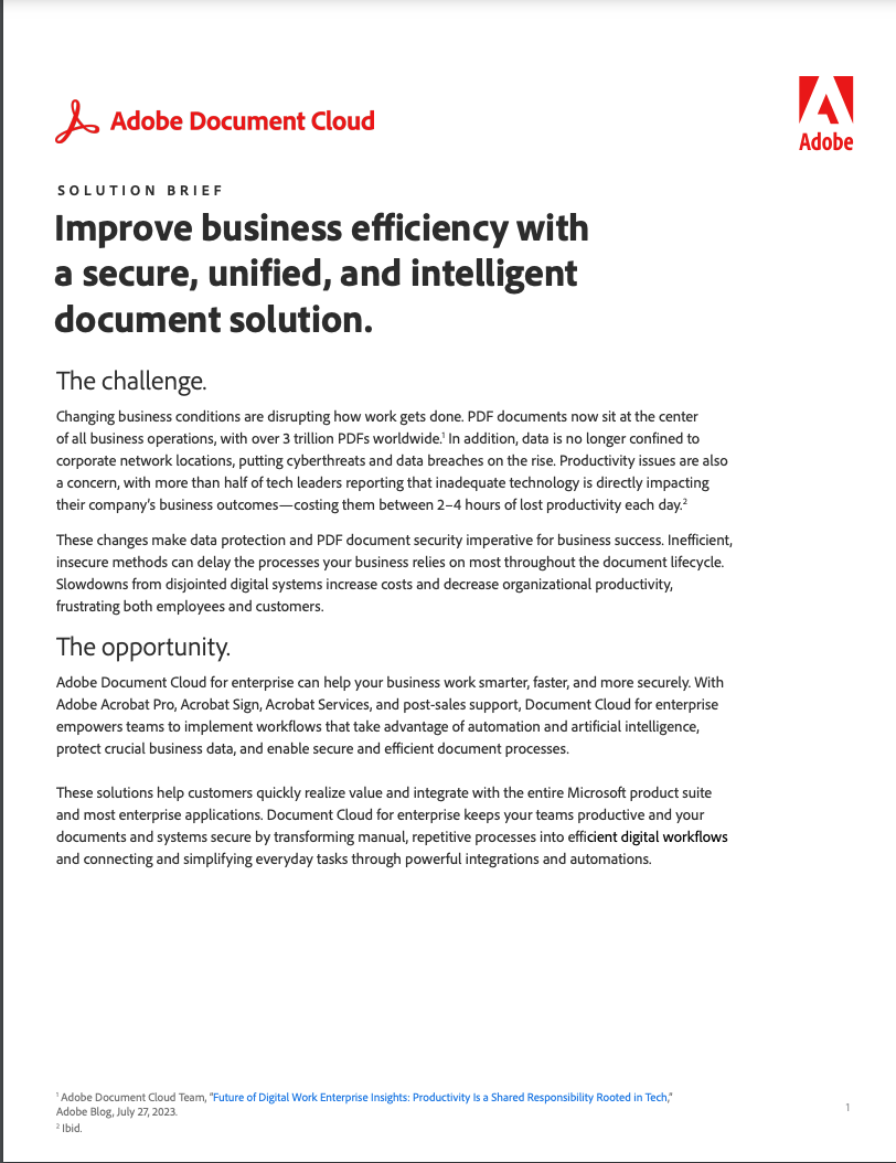 Improve business efficiency with a secure, unified, and intelligent ...