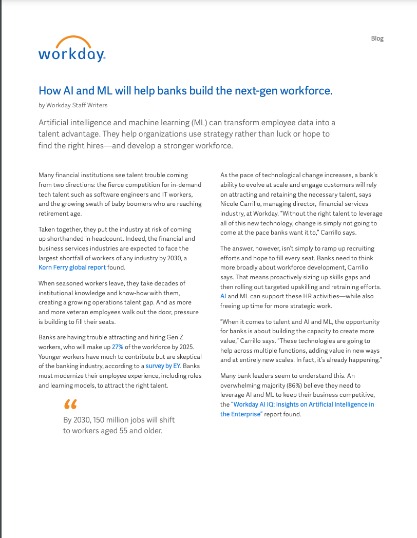 How Ai And Ml Will Help Banks Build The Next Gen Workforce Content Lead